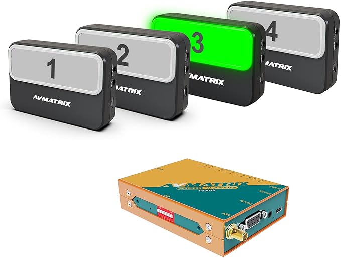 Amazon.com : AVMATRIX TS3019-4 Wireless Tally Light System for PTZ ...