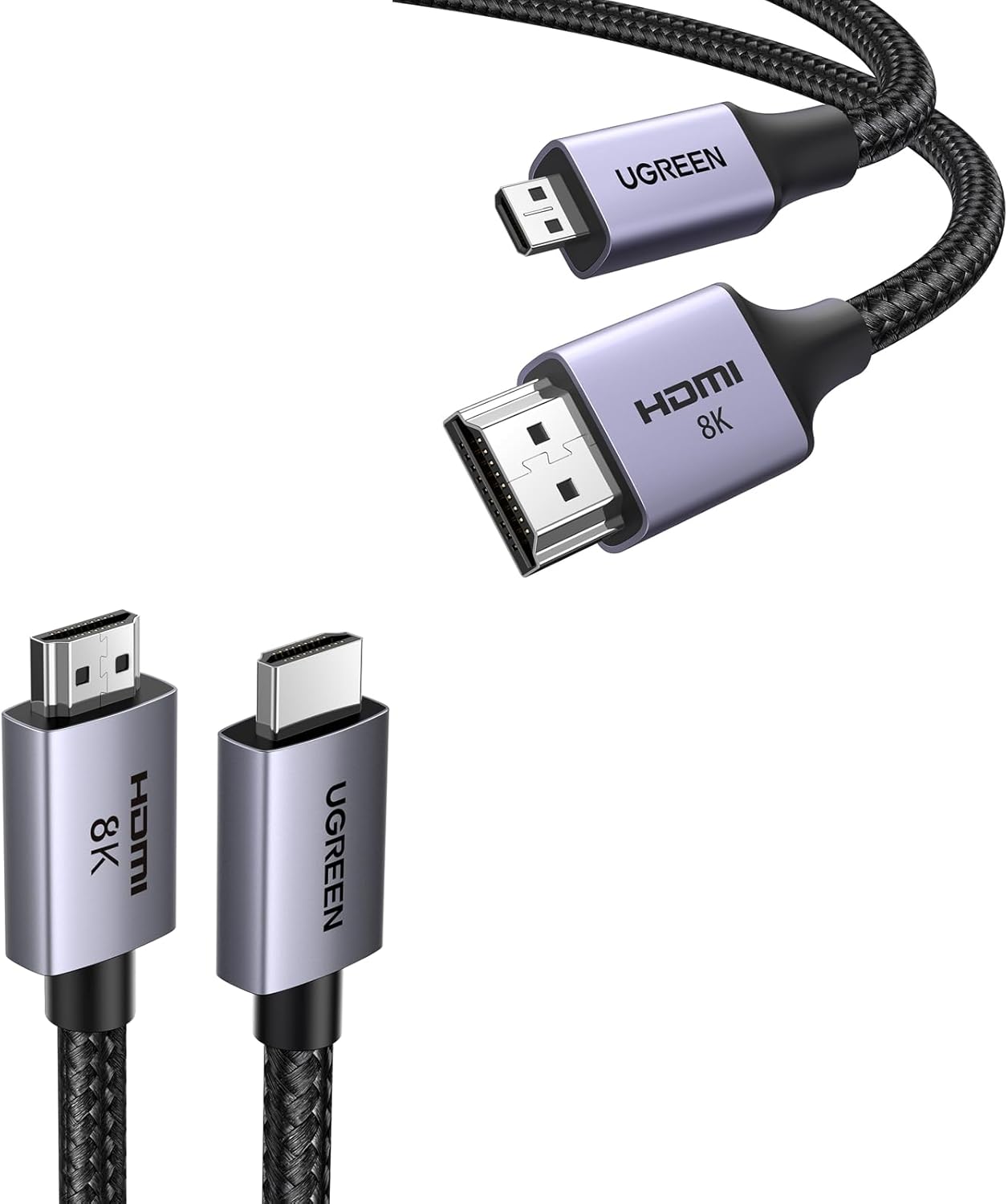 Amazon.com: UGREEN 8K Micro HDMI to HDMI Cable 6.6FT, 2.1 Aluminum ...