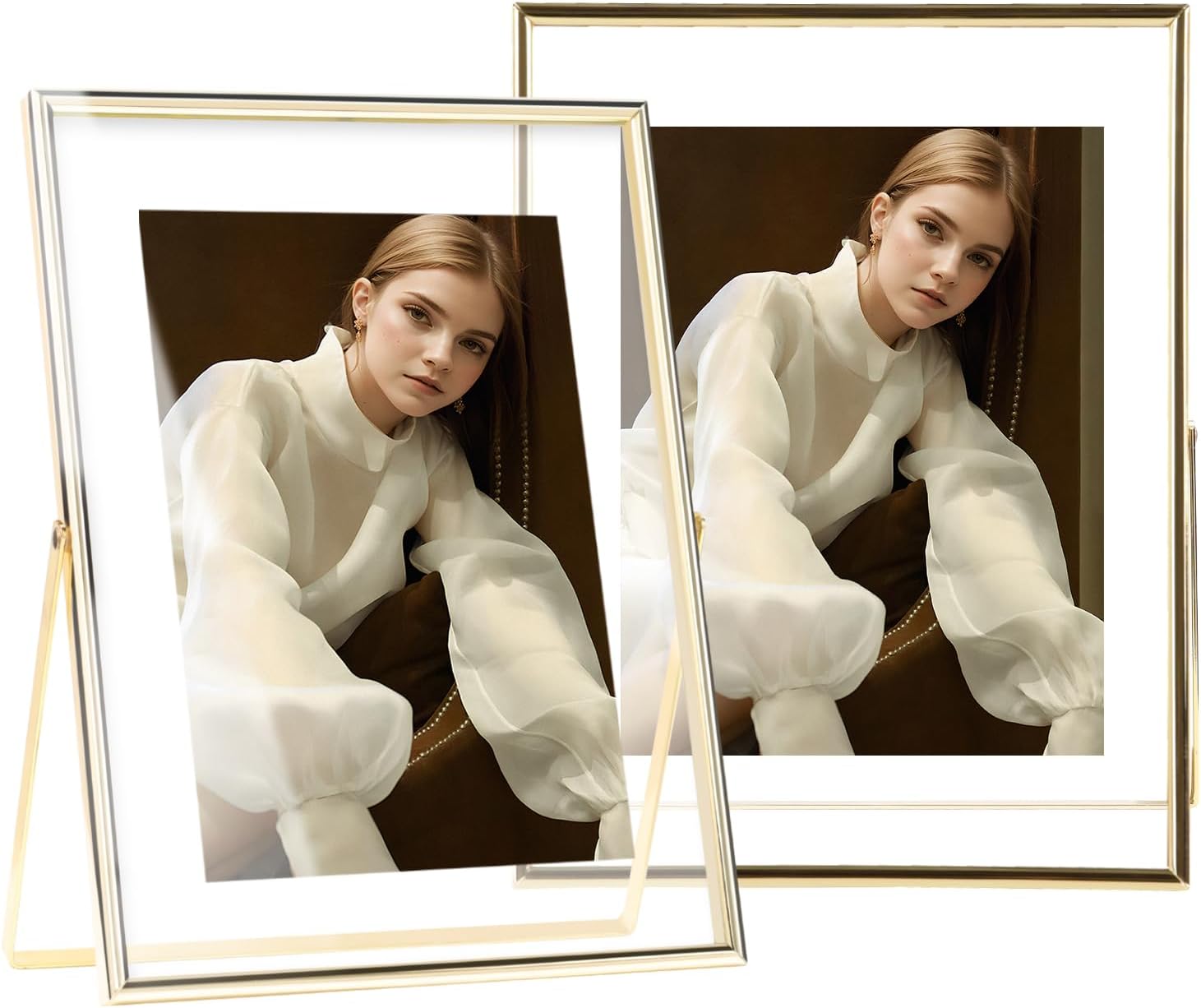 Amazon.com - Patouque 4x6 Gold Floating Picture Frame Set of three ...