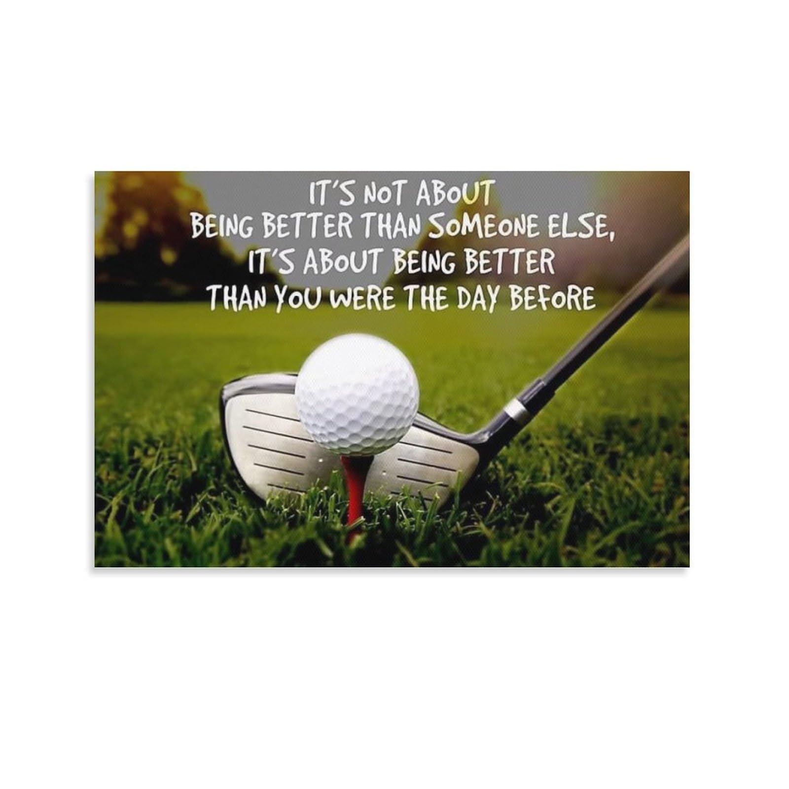 Amazon.com: Inspirational Athlete Wall Art Golf Motivational Quotes ...