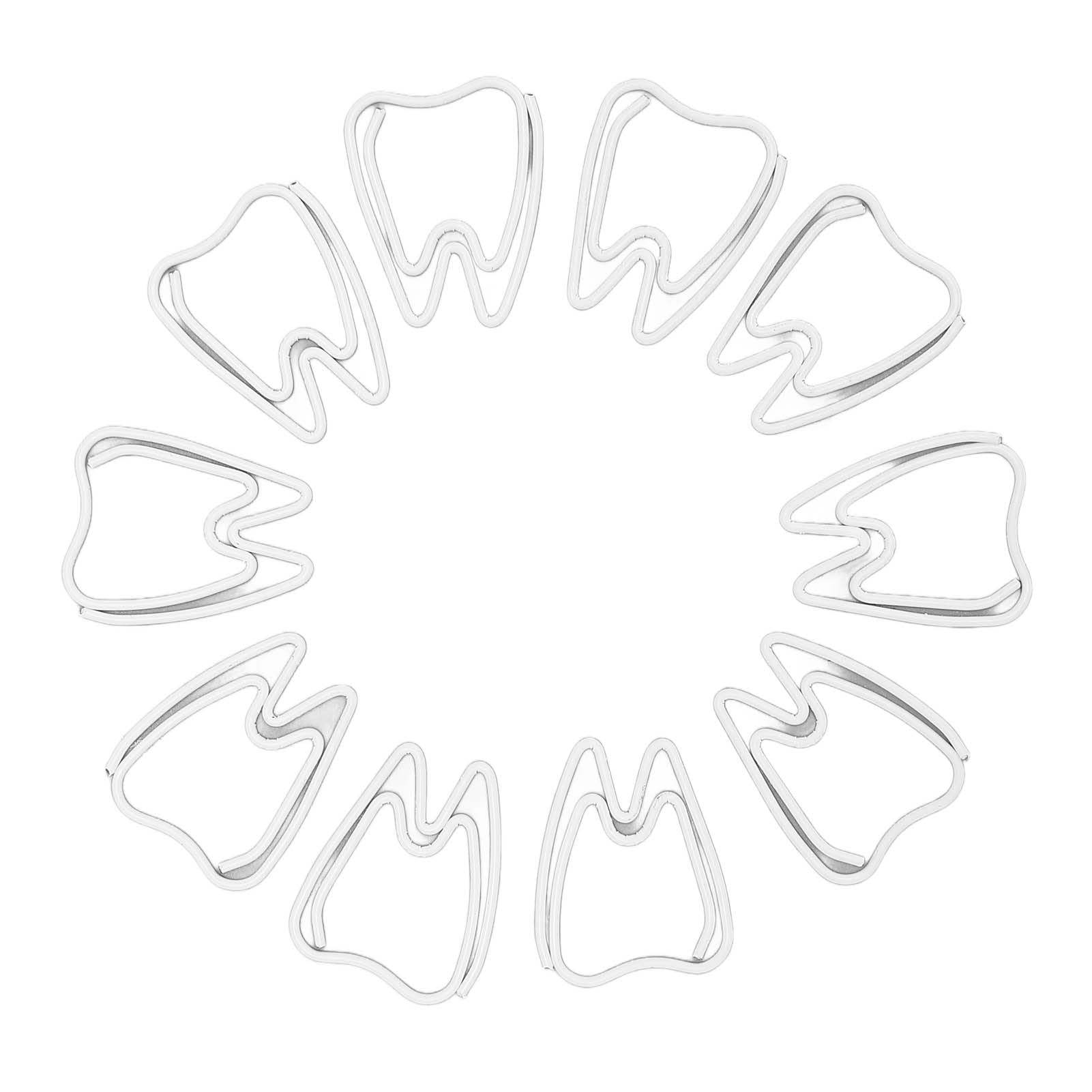 Amazon.com : Tooth Shaped Paper Clips,100Pcs Mini Cute Hollow ...