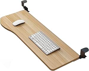 Amazon.com: MERAXI Keyboard Tray Under Desk with C Clamp, Slide-Out ...