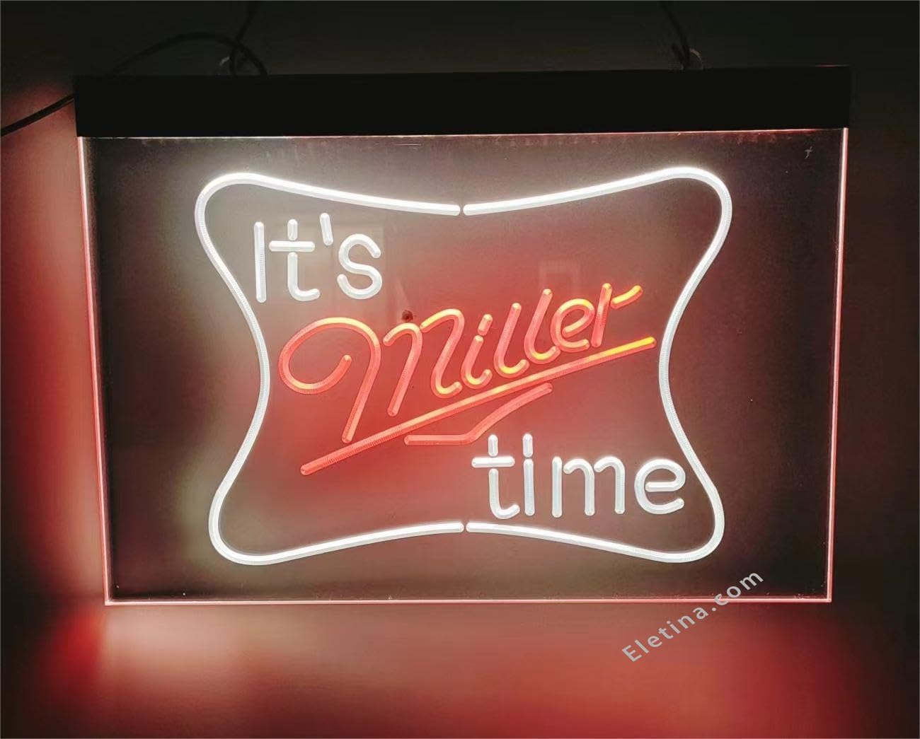Bar Neon Light Sign Miller It's Miller Time Led Lamp Neon Like Signs ...