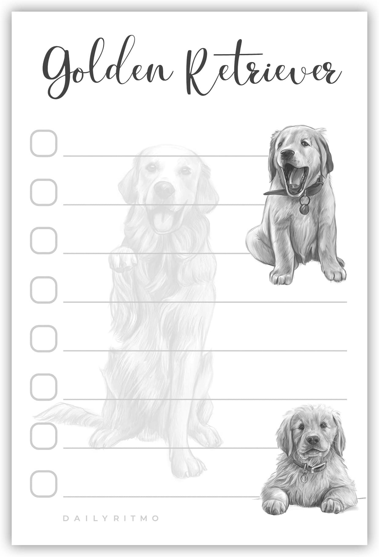 Amazon.com : Kawaii Pug Puppies Sticky to Do List Notepad - Dog Sticky ...