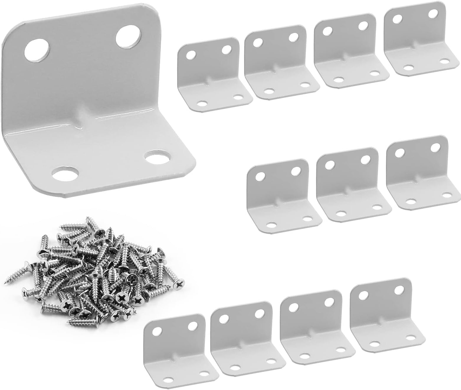 Amazon.com: Boguish L Shape Shelf Brackets Metal Corner Brace Plate ...