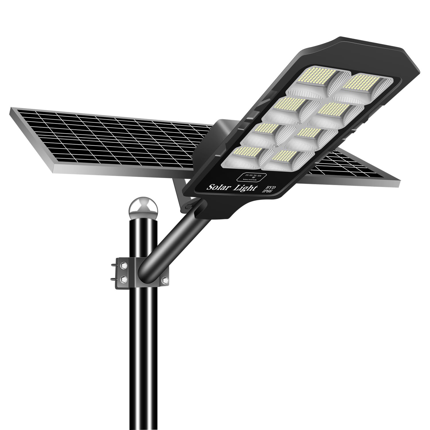 Buy Solar Street Lights Outdoor, 1200W Solar Flood Parking Lot Lights ...