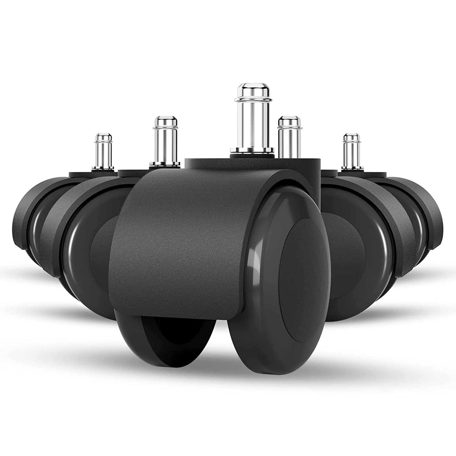 5pcs 11mm taille universelle chaise de bureau double roulette, chaise ...