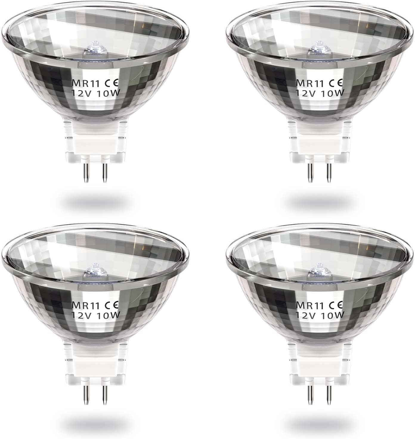 Bonlux MR11 12V 10W Spotlight Bulb 2 Pin 35mm GU4 Halogen Bulbs, MR11 ...
