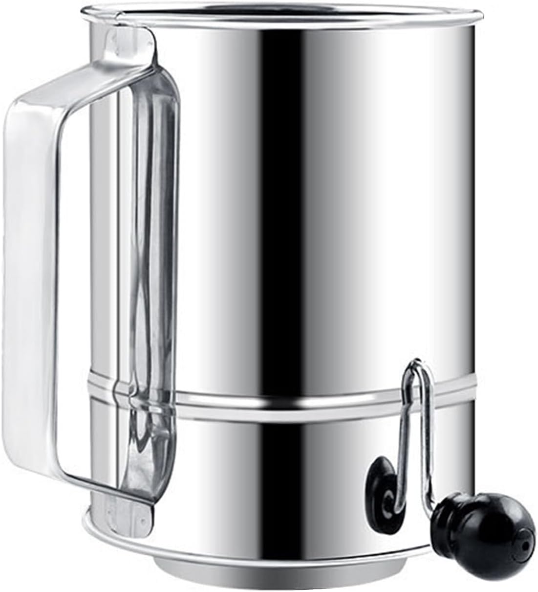 Flour Sifter, FUOBECIE Stainless Steel Flour Sifter Shaker, Semi ...