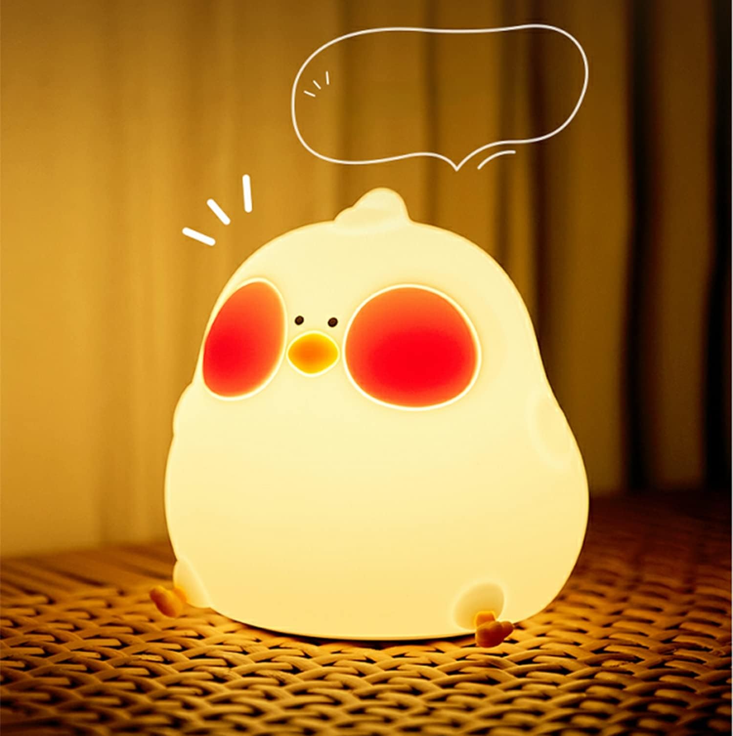 Suewow Chicken Night Light, Cute Chicken Lamp, Silicone Dimmable ...