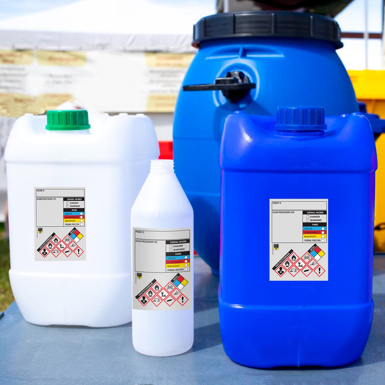 Snapklik.com : Tear-Proof Safety Labeling Kit Industrial Chemical ID ...