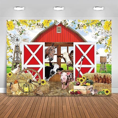 Amazon.com : Fitumiw Spring Farm House Photography Backdrop 8x6ft ...