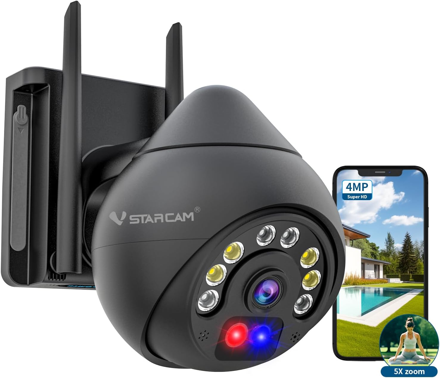 Amazon.com : VSTARCAM 4MP Security Camera Outdoor, 2.5K HD WiFi ...