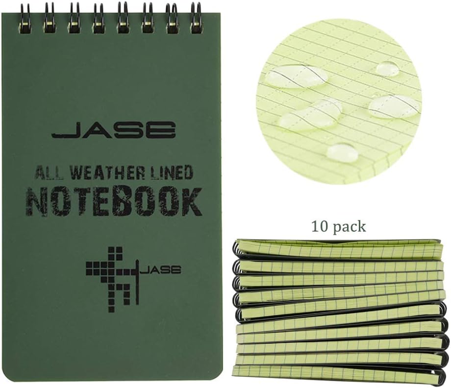 RETON 10 Pack Waterproof Notebook, 3 x 5 Inches Pocket Notepad, All ...