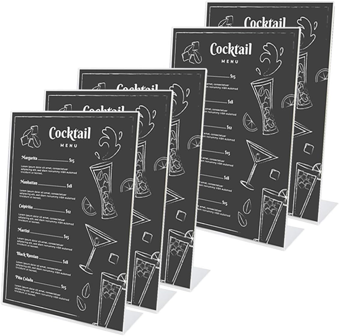 DODUOS 5PCS A4 Acrylic Sign Holder, A4 Acrylic Poster Menu Holder L ...