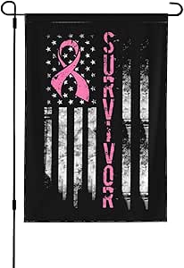 Amazon.com : Cool Breast Cancer Survivor Women Pink Flag Garden Flag ...