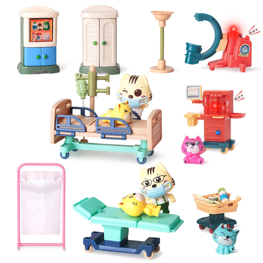Buy TAKIHON Doctor Kit for Kids,Doll Playset and Dollhouse Accessories ...