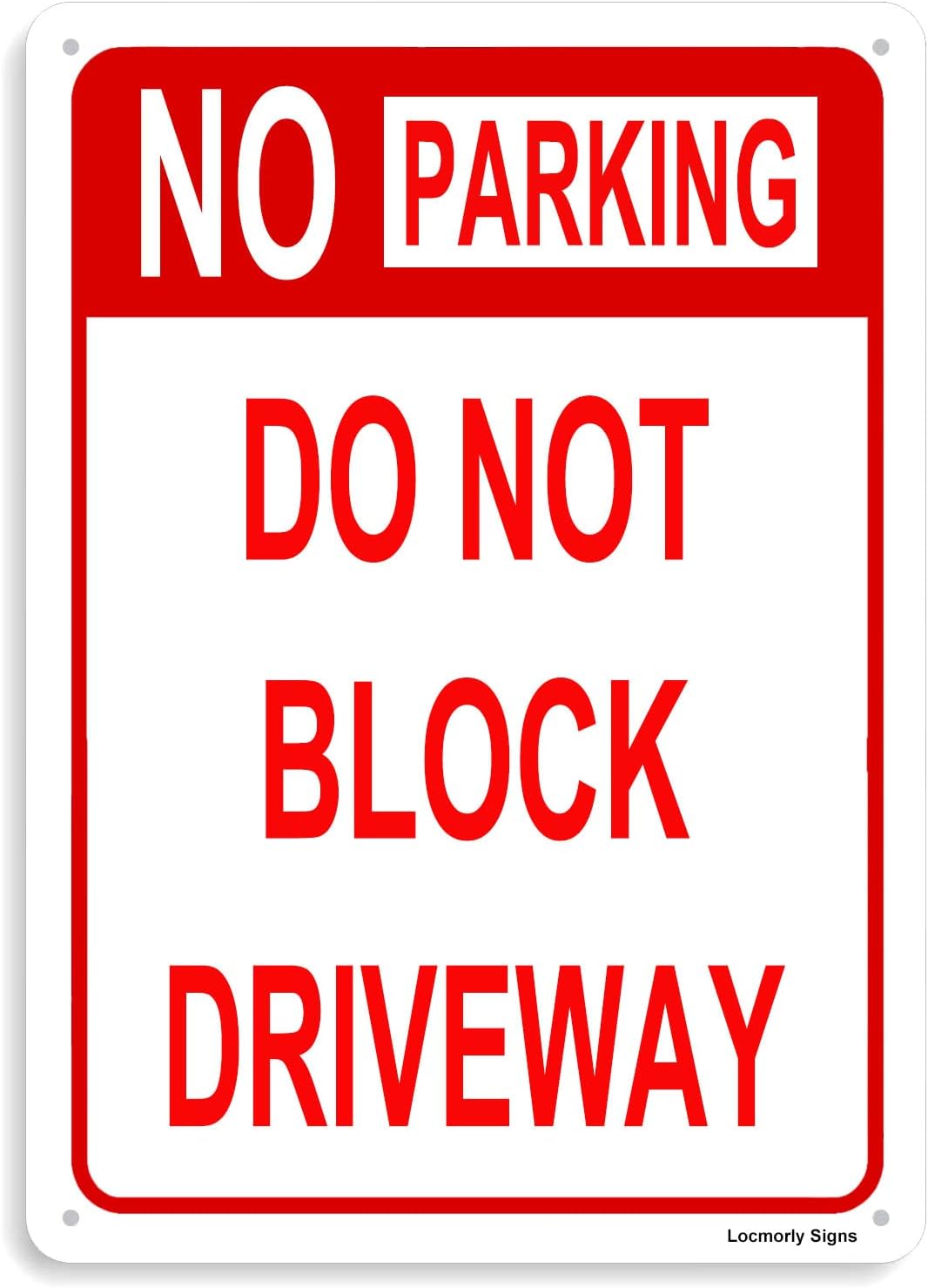 Amazon.com : Lilyanaen New Metal Sign Aluminum Sign Notice Do Not Block ...