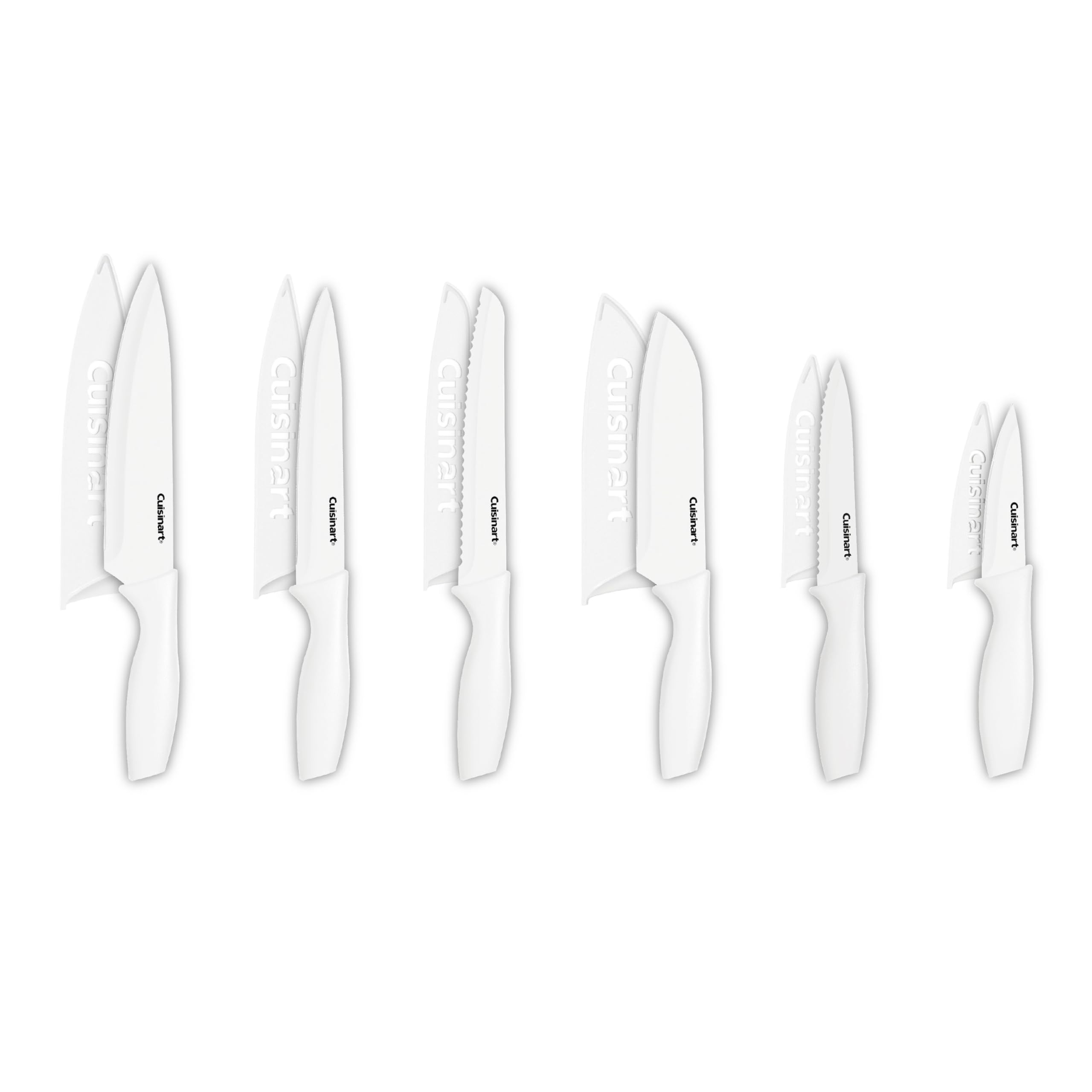Amazon.com: Cuisinart Knife Set, 12pc Ceramic Coated Knife Set with 6 ...