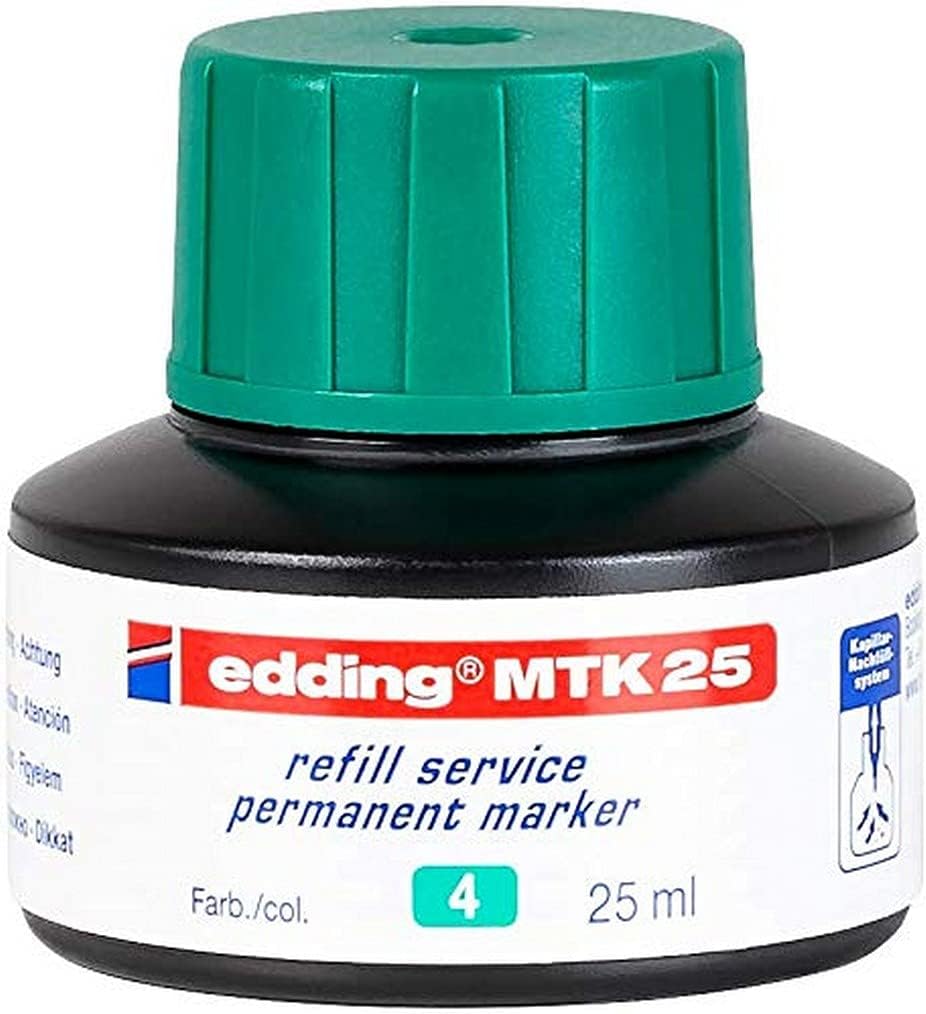 Amazon.com: edding MTK 25 Refill Ink - Green - 25 ml - with Capillary ...