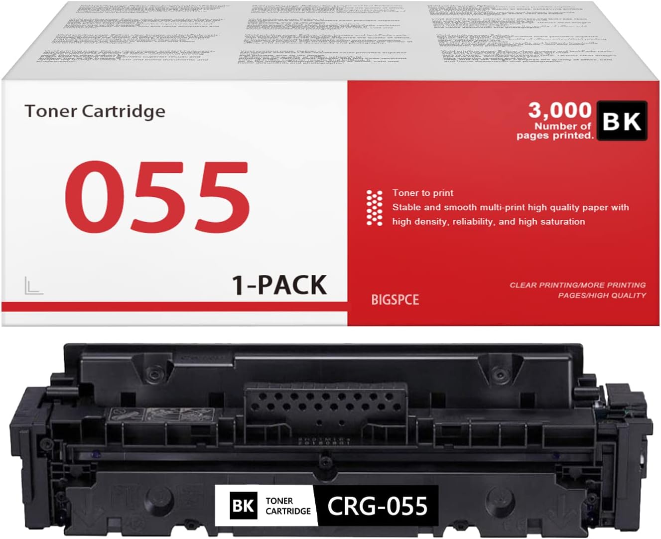 Amazon.com: 055 Black Toner Cartridge 3016C001 Replacement for Canon ...