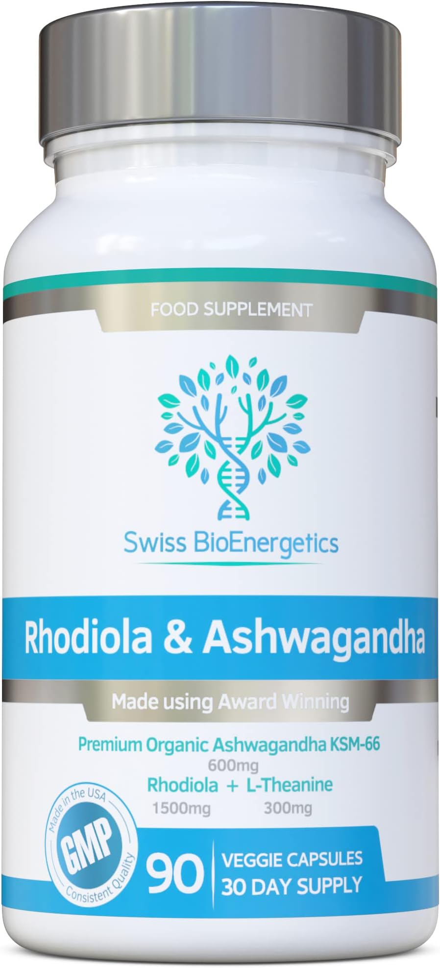 Amazon.com: Rhodiola & Ashwagandha with L-Theanine - Award Winning ...
