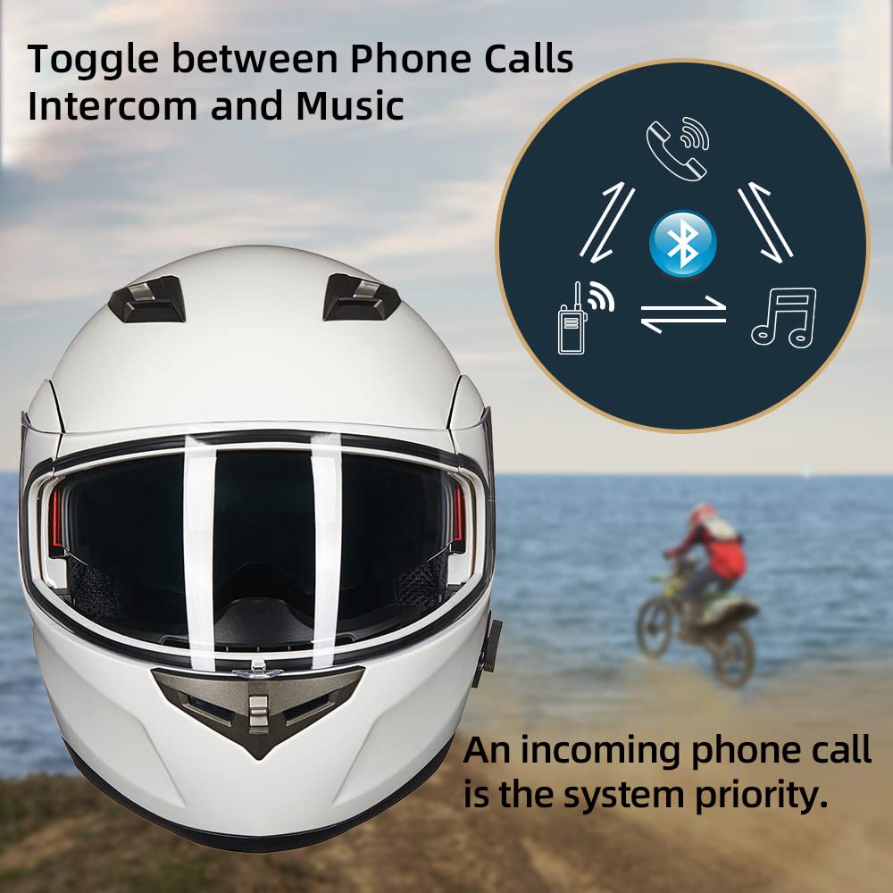 Snapklik.com : ILM Bluetooth Integrated Modular Flip Up Full Face ...