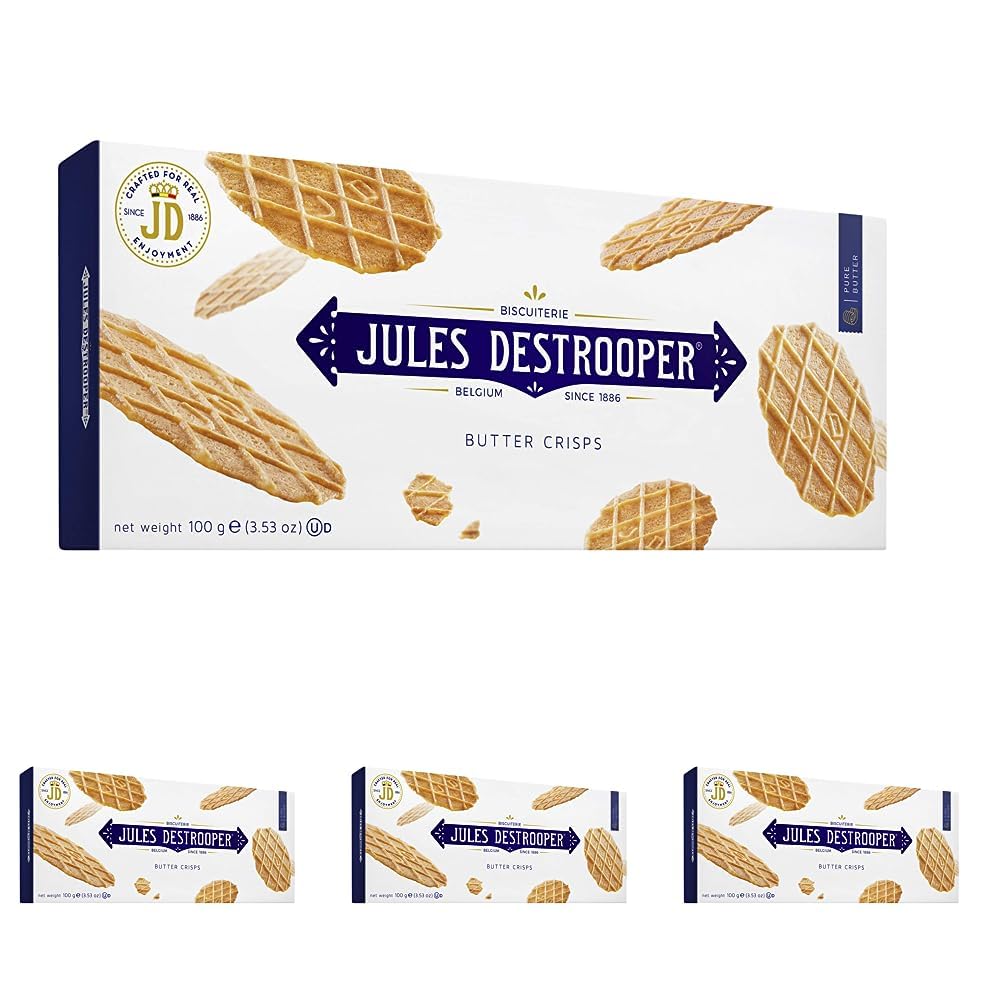 Jules Destrooper Biscuit Butter Crisps, Box of Authentic Belgian Butter ...