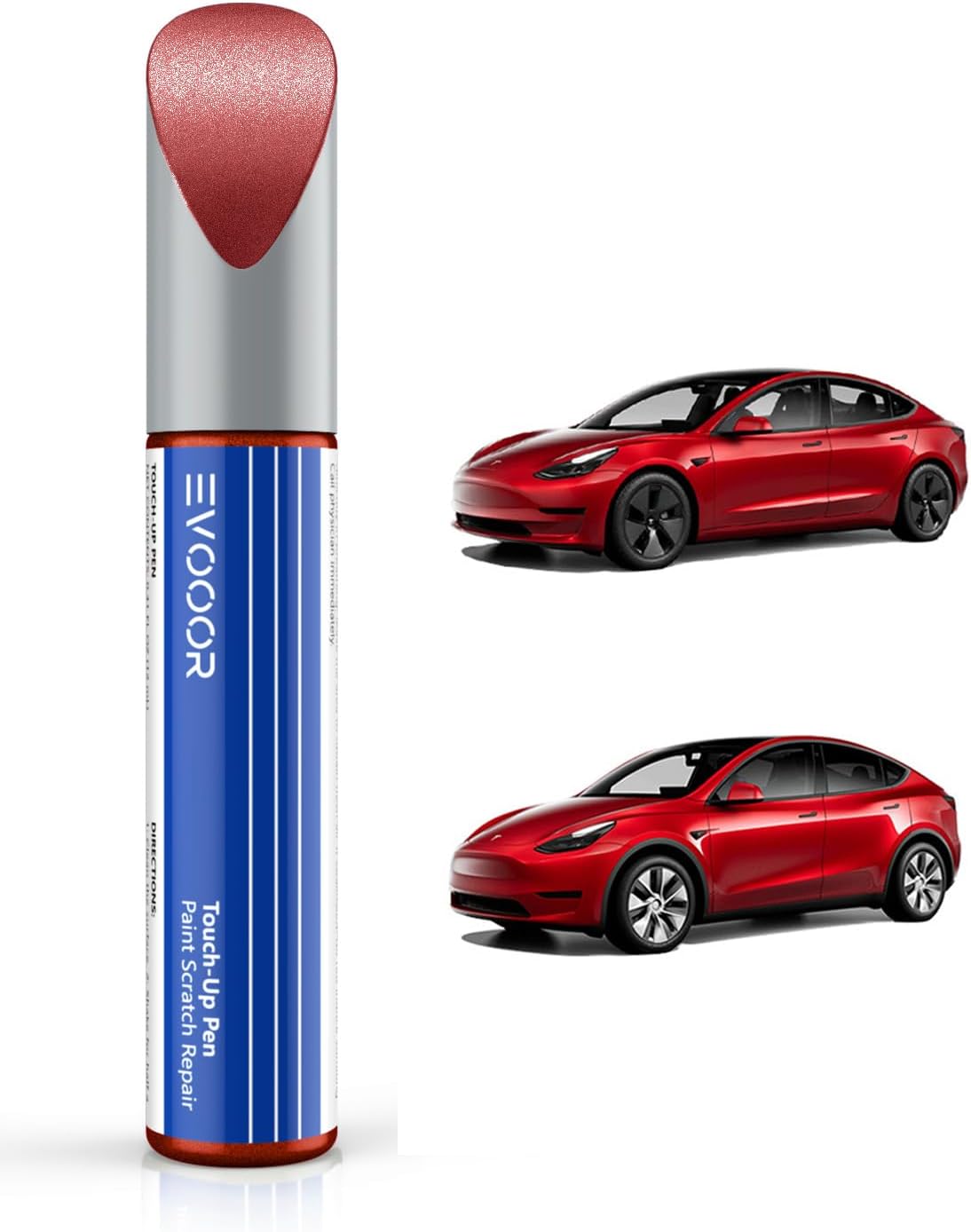 Amazon.com: EVOOOR for Tesla Red Touch Up Paint - DIY Scratches Repair ...