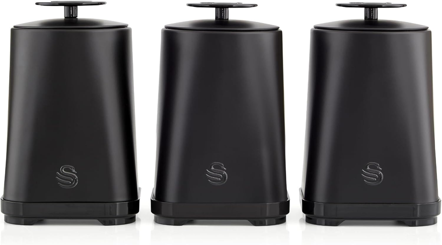 Swan Stealth Set of 3 Storage Canisters for Coffee/Sugar/Tea, Airtight ...