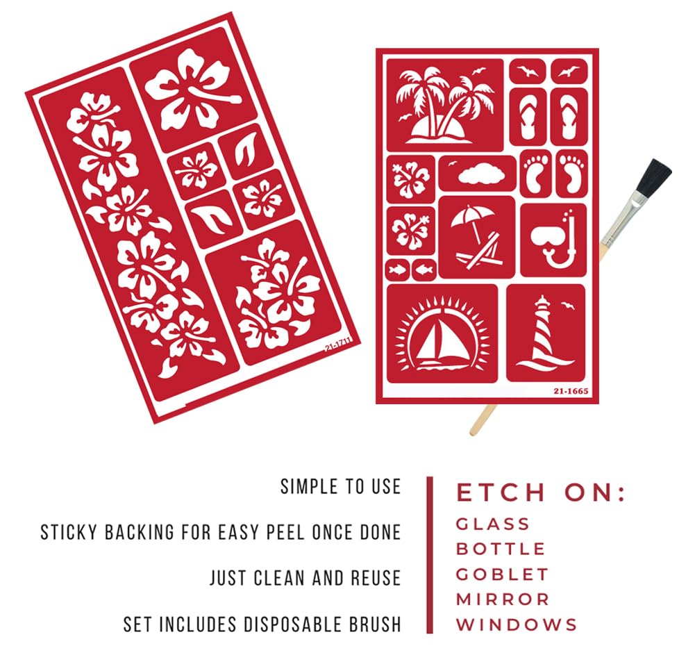 Easy Stencil Beach Designs Paint Party Canvas Beach, This Way! Kit