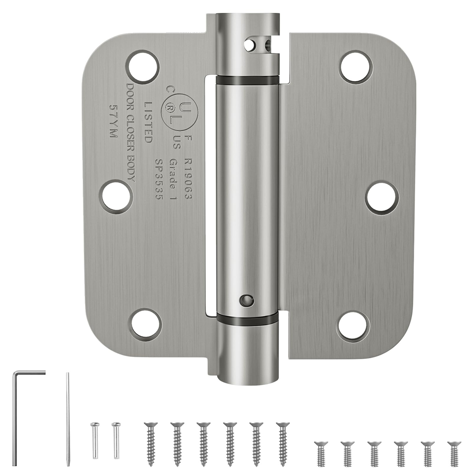 Snapklik.com : Self Closing Door Hinges 3.5 Inch, Spring Loaded Hinges ...