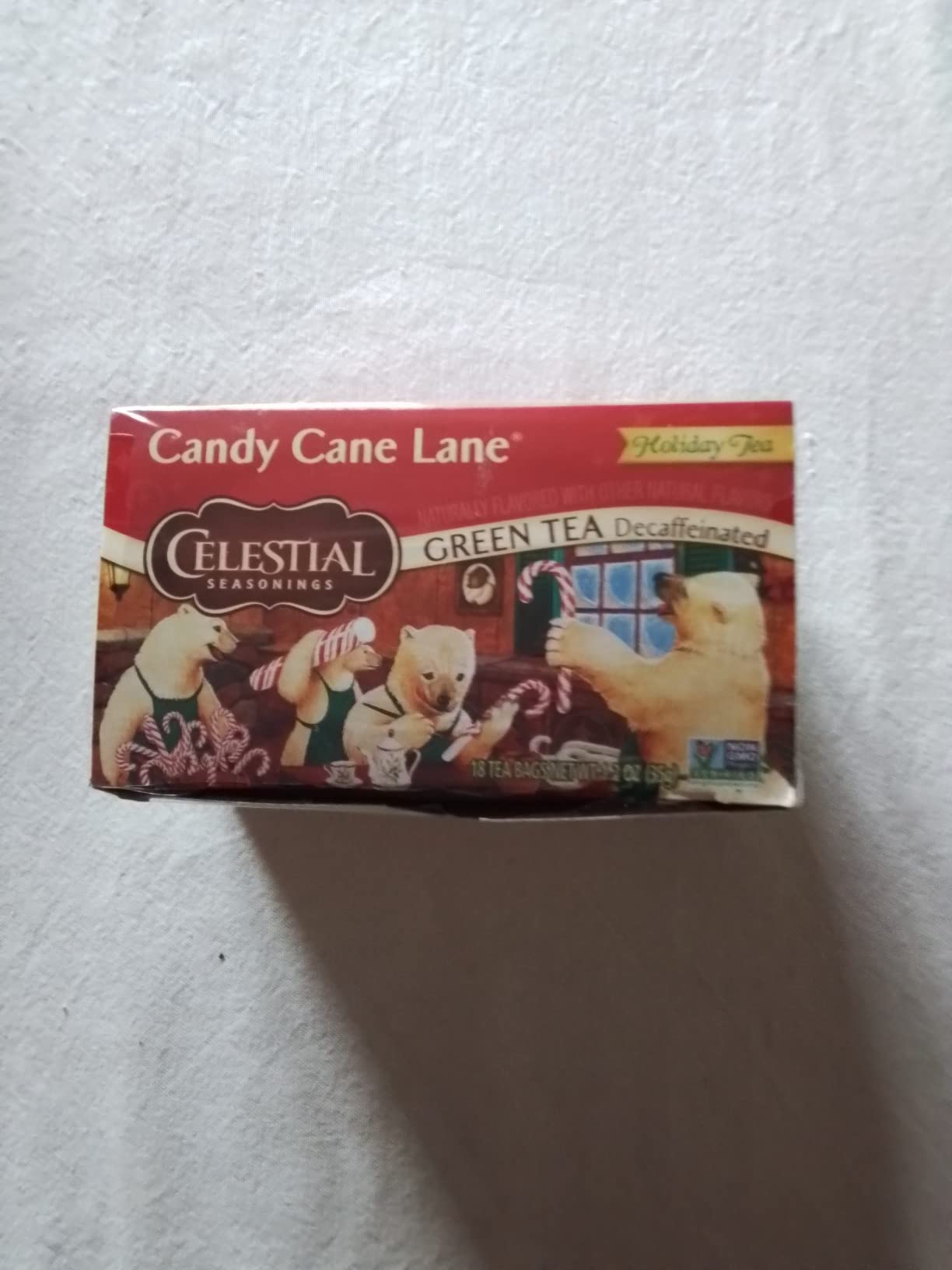 Amazon.com : Celestial Seasonings Candy Cane Decaf Green Tea Bags, 20 ...