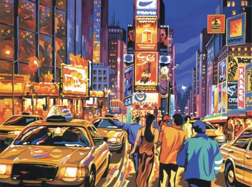 Reeves Large Painting By Numbers - Times Square : Amazon.co.uk: Toys ...