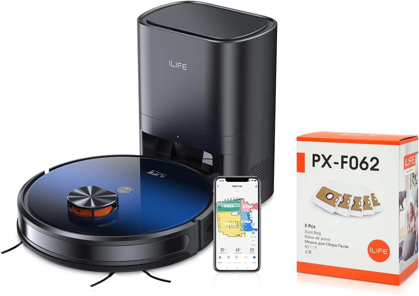 Amazon.com - ILIFE T10s Robot Vacuum and Mop Combo with Self Emptying ...