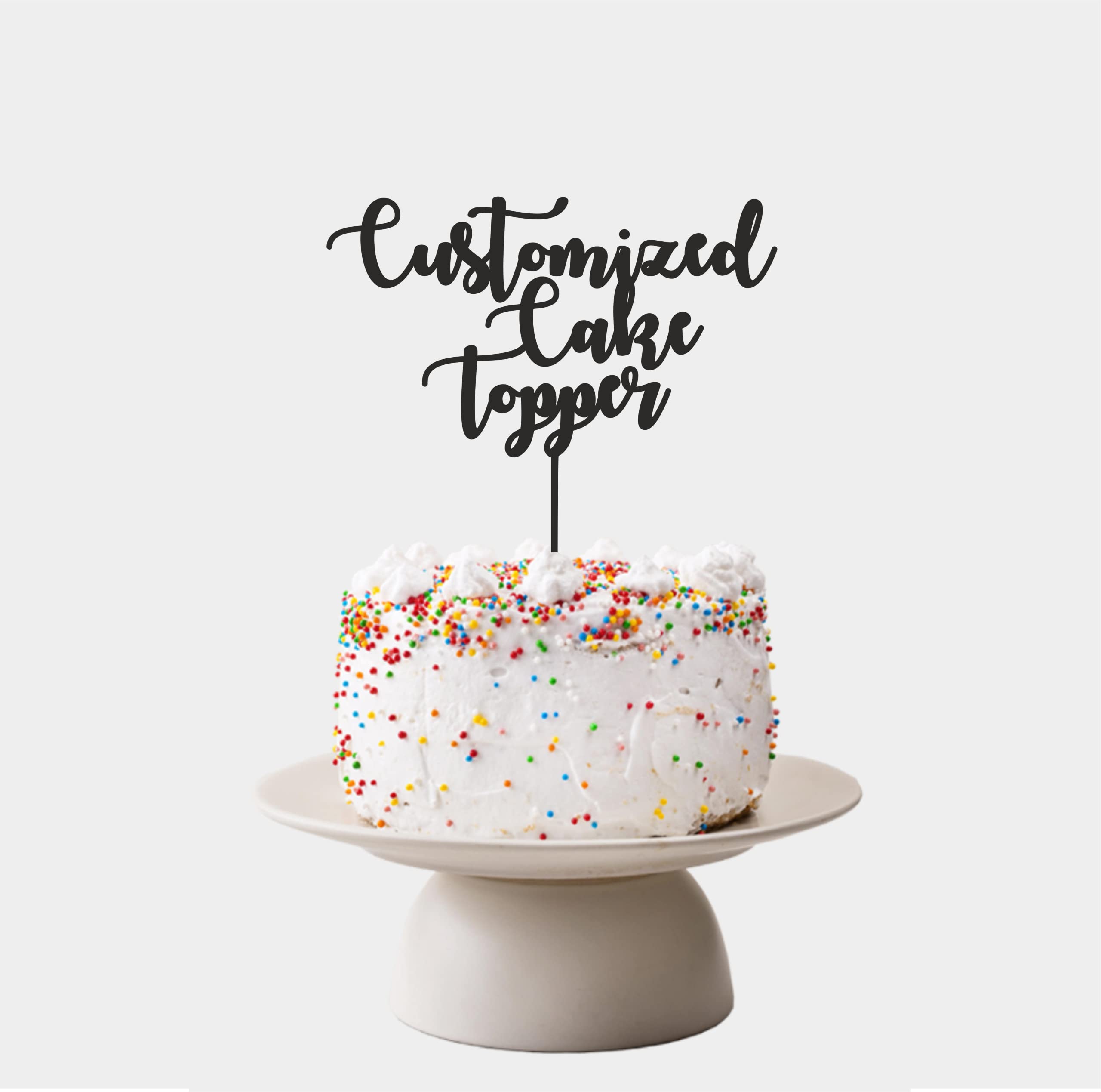 Musthome Cake Topper Personalized Cake Topper Happy Birthday Cake ...