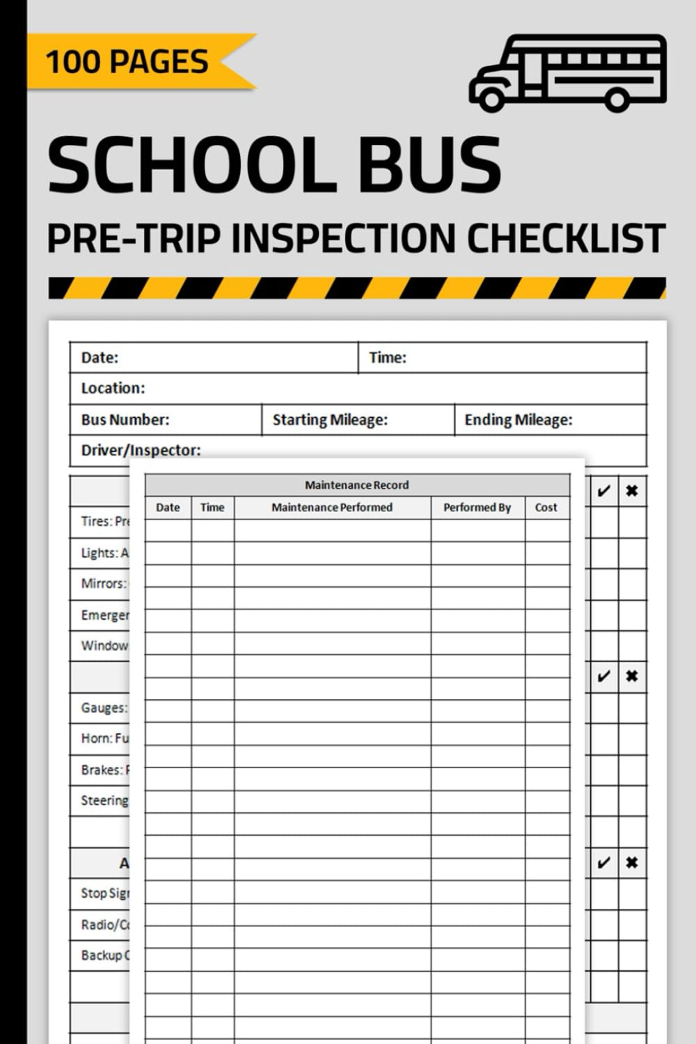 School Bus Pre-Trip Inspection Checklist: School Bus Australia | Ubuy