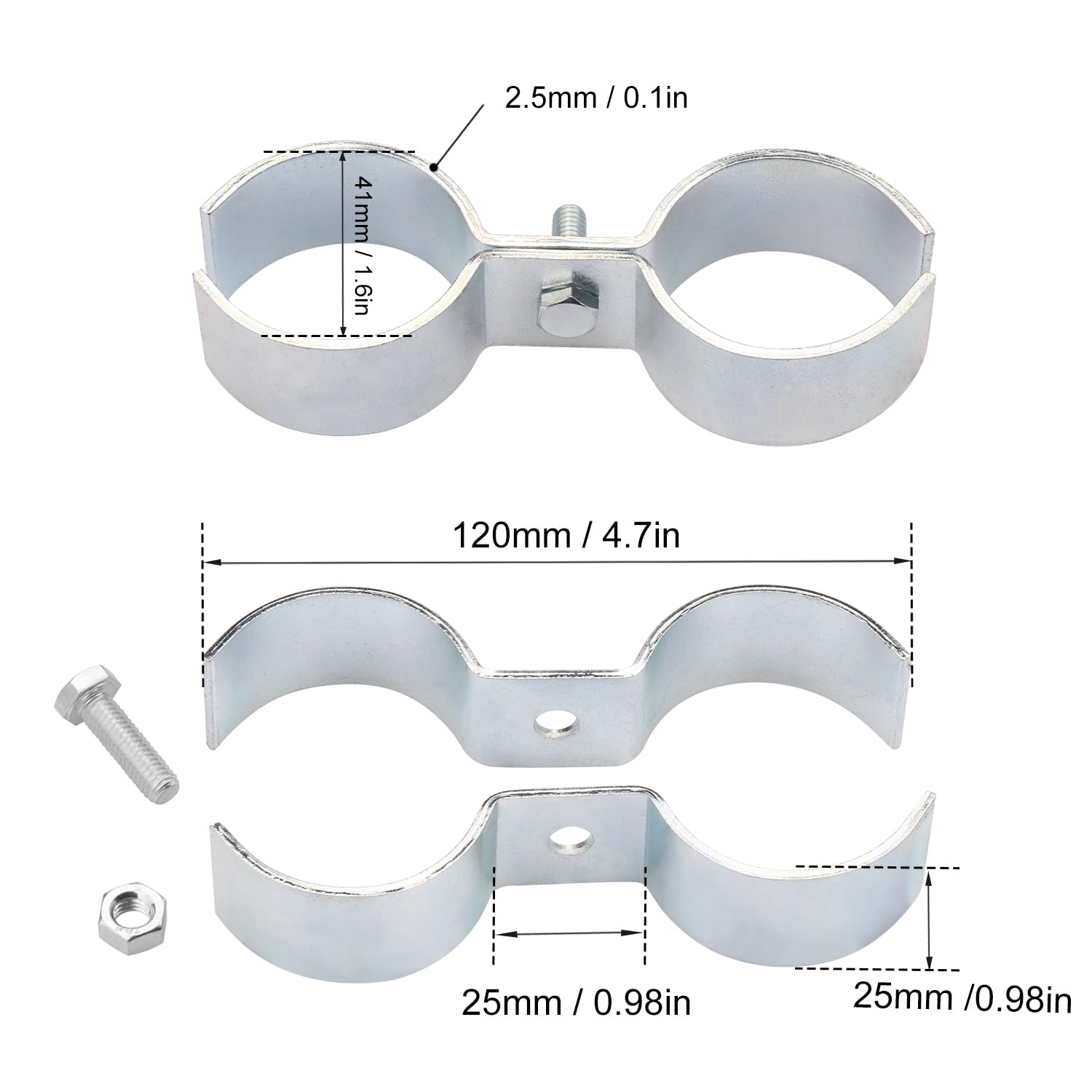 Snapklik.com : 12 Packs 1 Inch Kennel Clamps