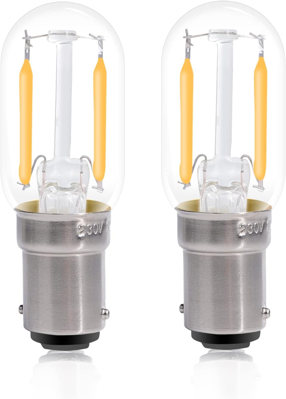 Bonlux 2W Ba15d led Bulb AC200-240V SBC B15 Small Bayonet Filament ...