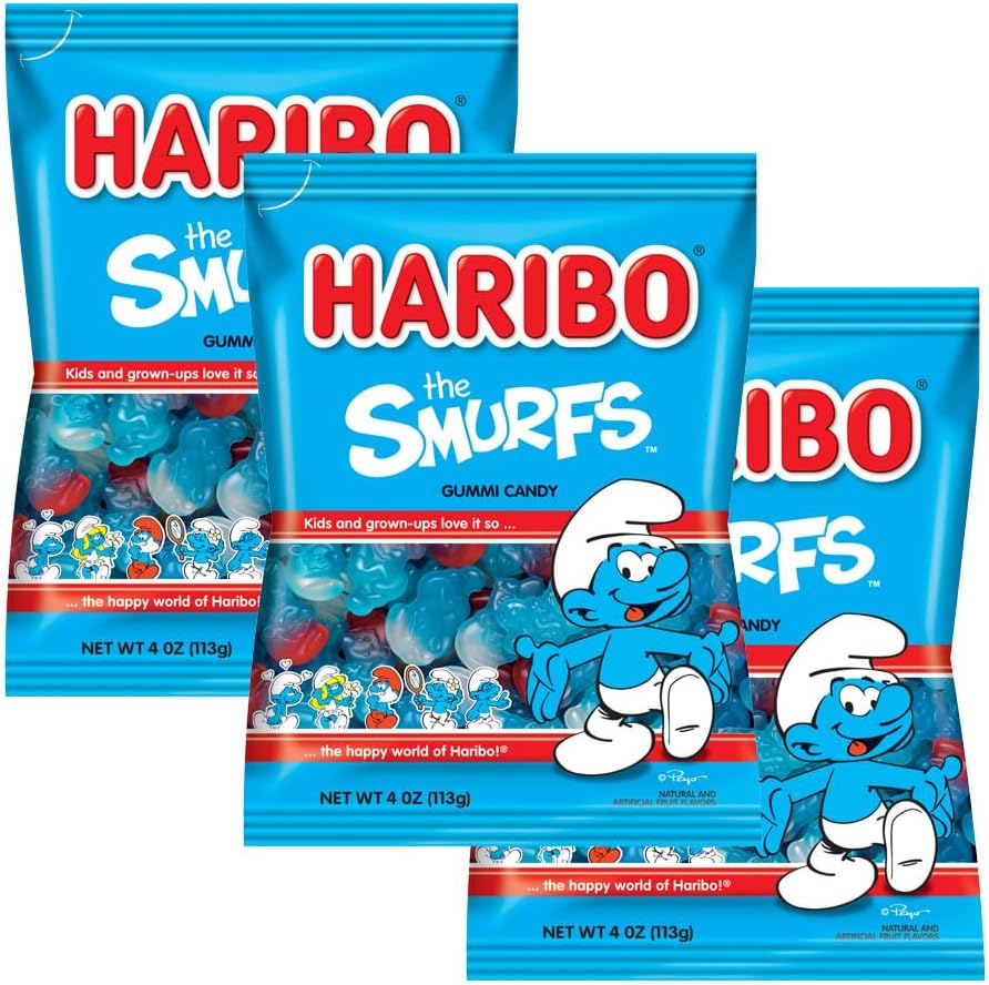Amazon.com : The Smurfs, 4oz Gummy Bag (3 Pack) : Grocery & Gourmet Food