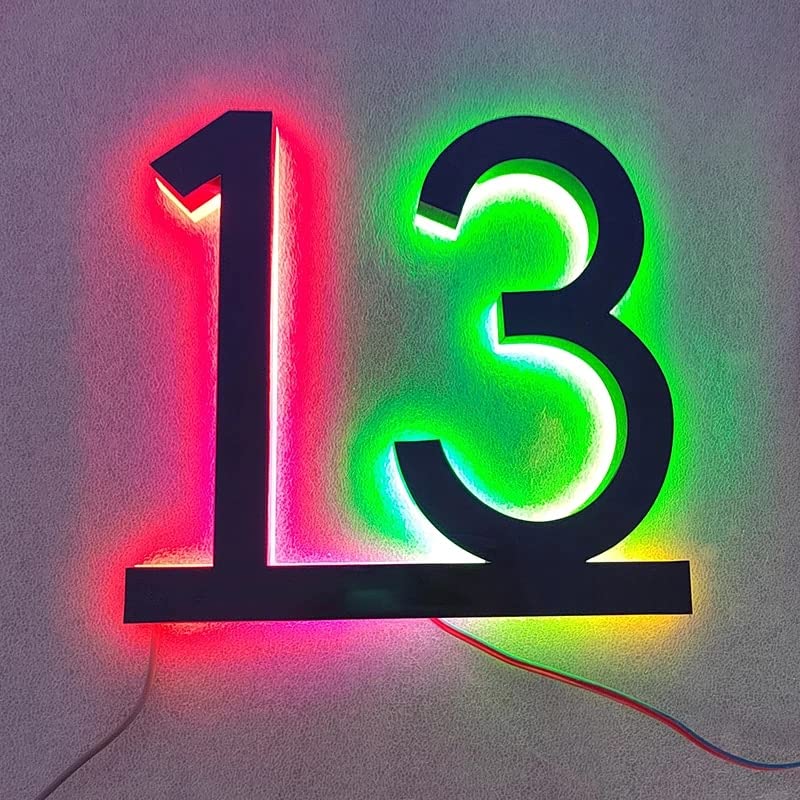 Amazon.com: Custom LED House Numbers, 3D Backlit Illuminated Letters ...