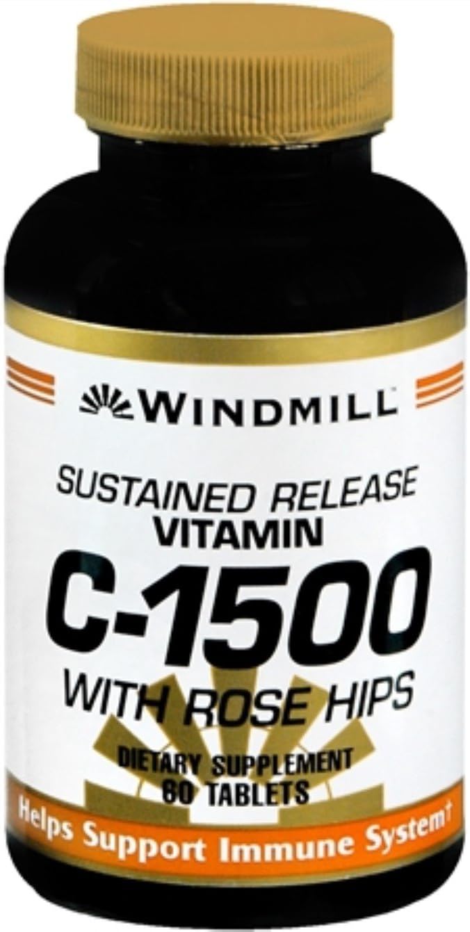 Amazon.com: Windmill Vitamin C-1500 Tablets with Rose Hips Sustained ...