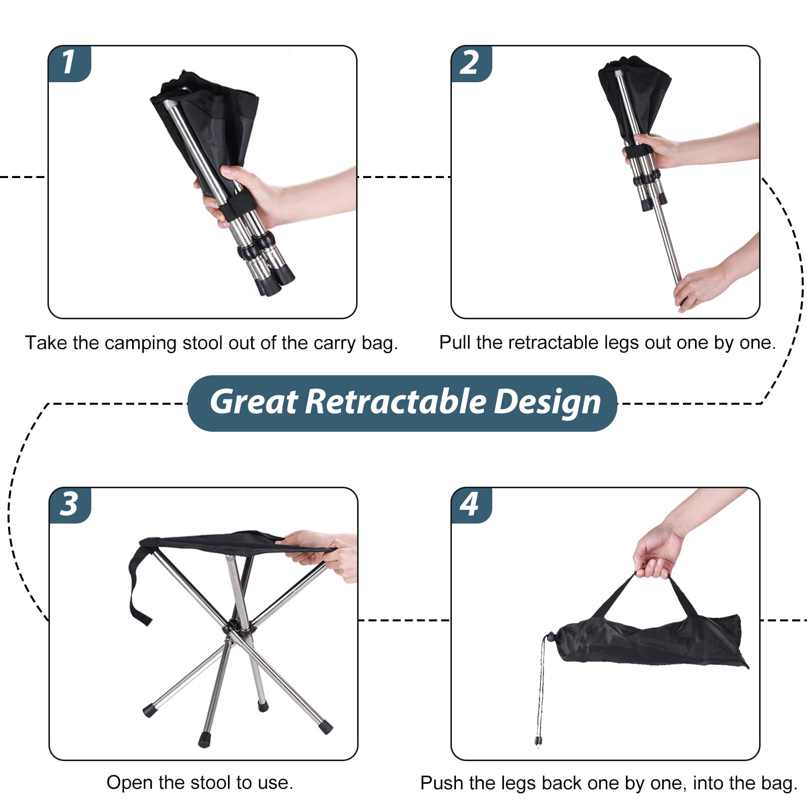 Folding Chair SPRING PARK Portable Camping Chair - Ultra Lightweight ...