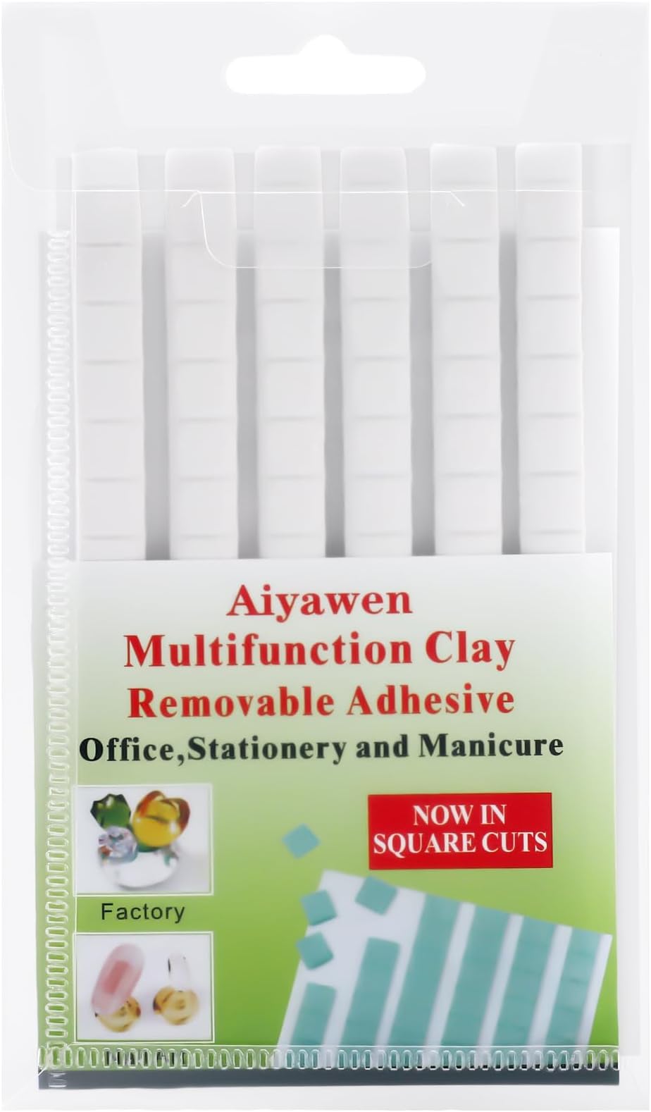 Amazon.com : UHU White Tack Twin Pack - Sticky Reusable Adhesive Putty ...