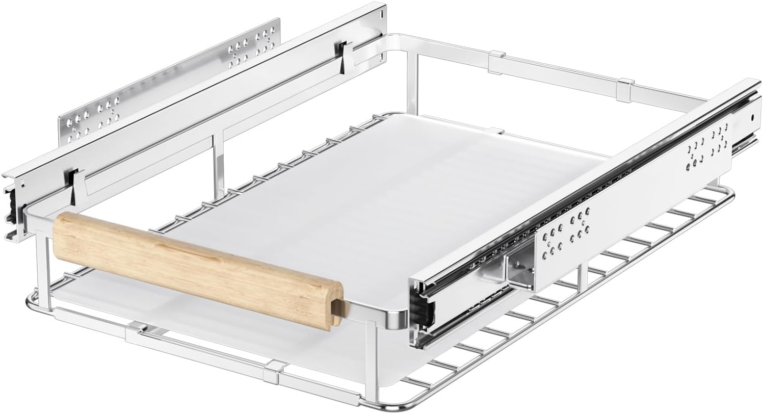 Amazon.com: GNEOUS Greal Expandable Cabinet Pull Out Basket Heavy Duty ...
