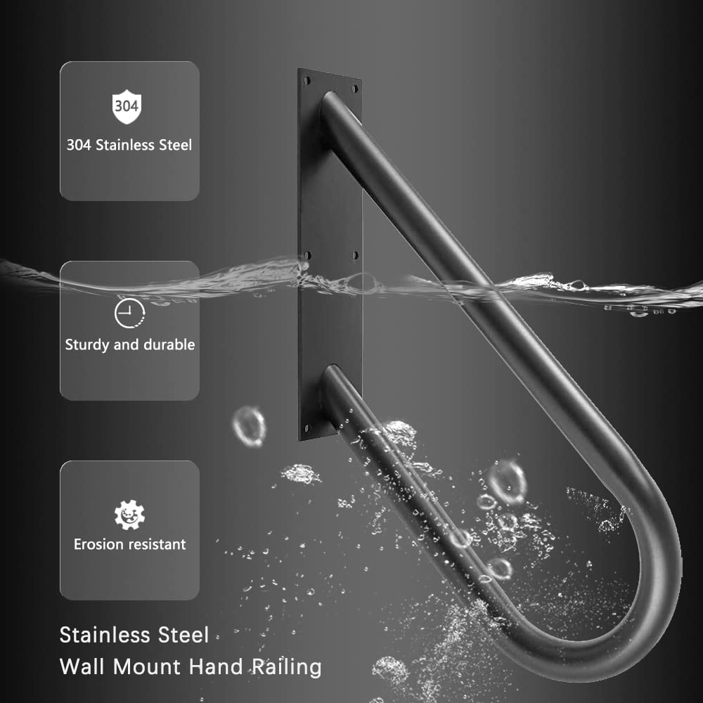 Snapklik.com : YEOOE 2 Pack Handrails For Outdoor Steps Wall Mount ...