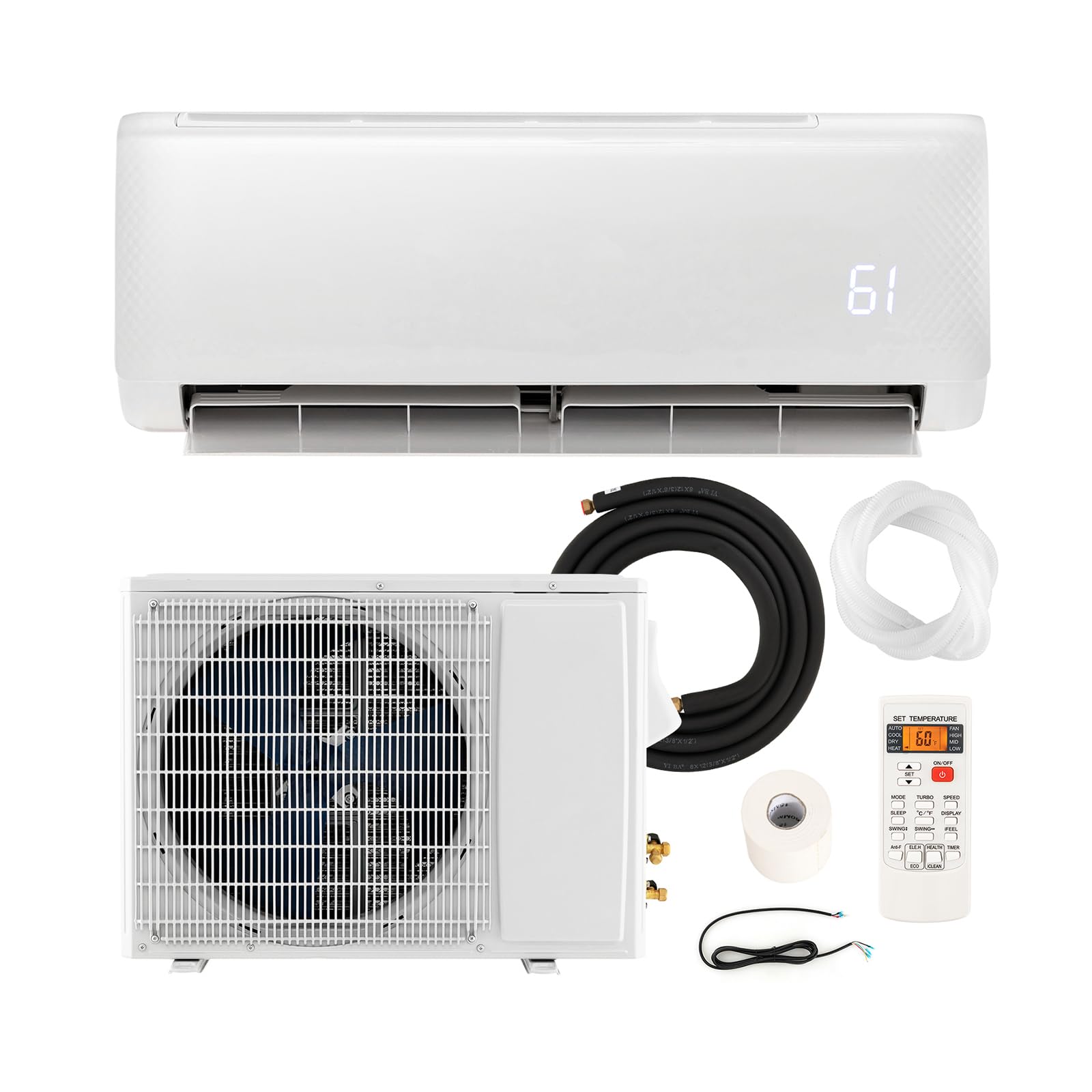 Amazon.com: GLACER 12000BTU Mini AC Split-System, 21 SEER2 Ductless Air ...