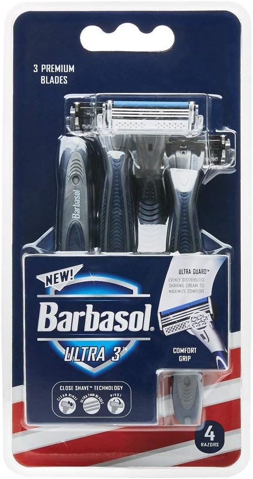 Amazon.com: Amazon Basics 3-Blade Disposable Razors for Men, 6 Count (2 ...