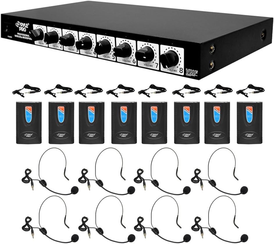 Amazon.com: PYLE-PRO 8 Channel Wireless Microphone System - Rack ...