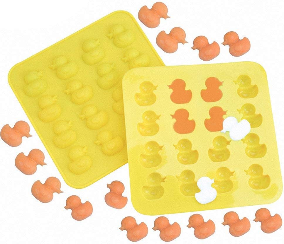 Amazon.com: MoldFun 2-Pack Mini Size Rubber Duck Silicone Mold for ...